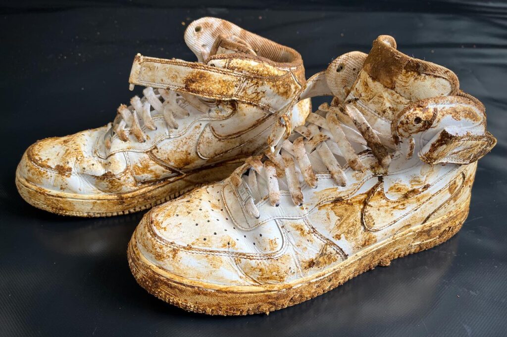 Nike Air Force 1 Mid - White - Shit Edition - hornykinkyboy.com
